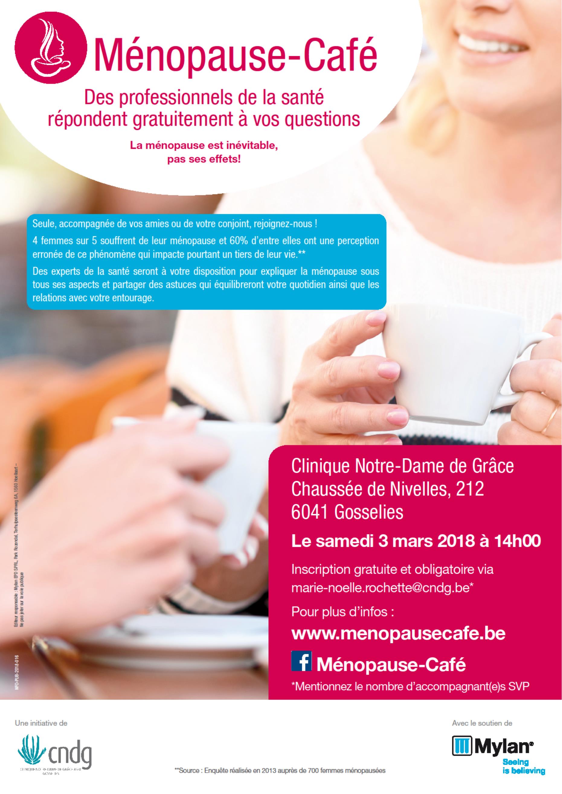 Ménopause Café - Samedi 3 mars 2018 - Cndg