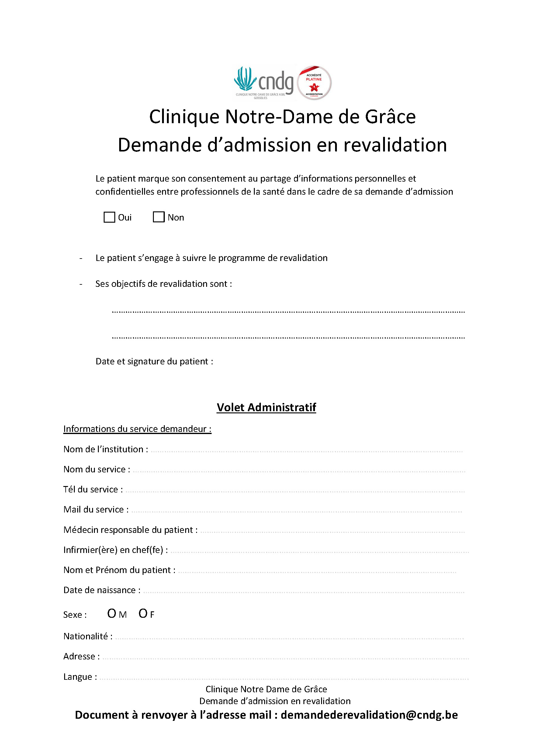 Admission en revalidation (pour les professionnels) - Cndg
